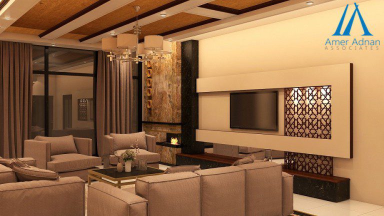 3 Modern Living Room Design Concepts by AmerAdnan Associates